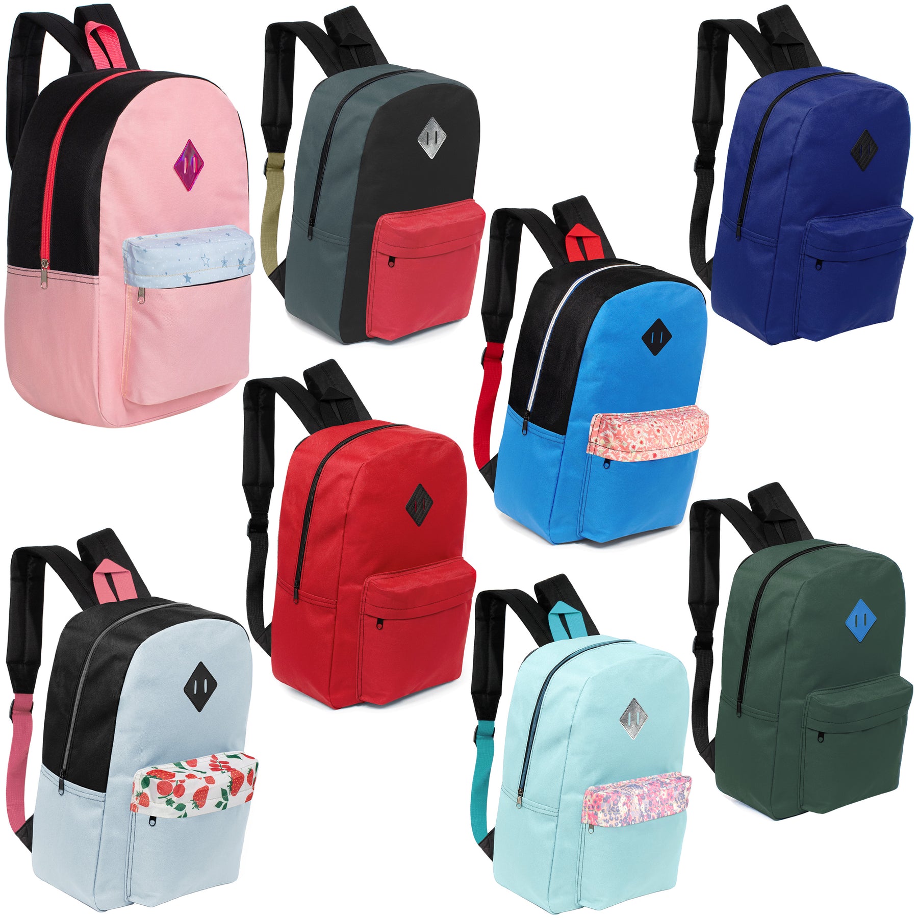 17" Padded Back Wholesale Backpacks & Bulk School Supply Kits